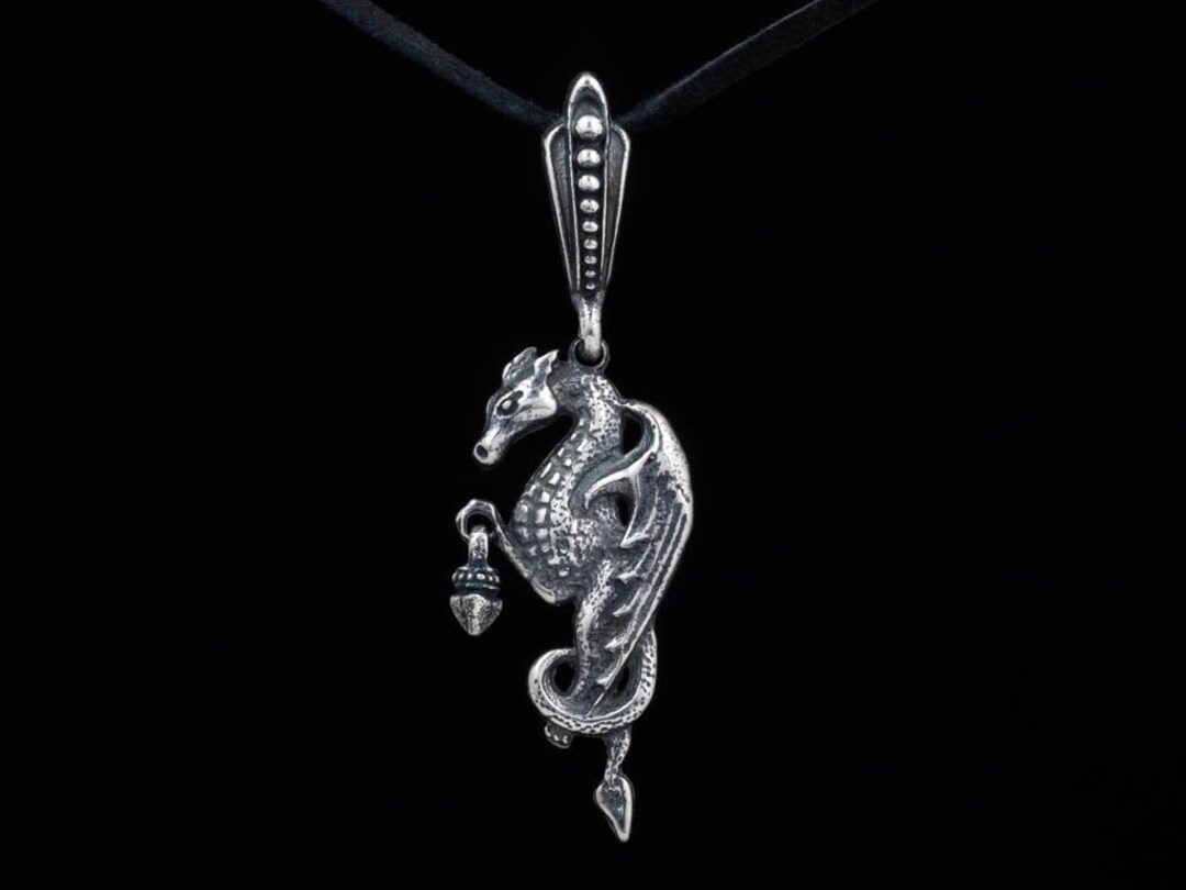 Dragon Figure With Lantern Jewelry Pendant. Fantasy Creature Dragon ...
