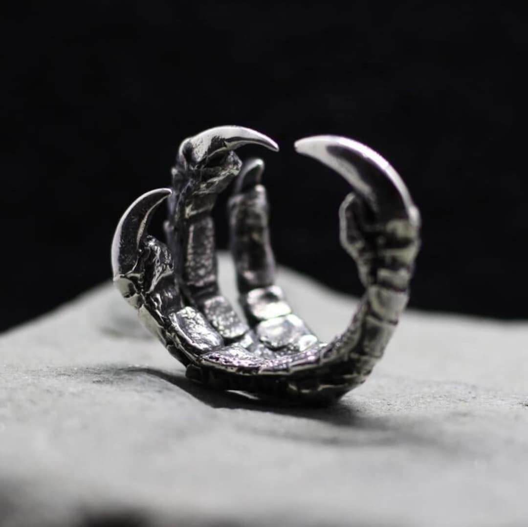 Fantastic Natural Big "man Size" Crow Raven Claw Jewelry Ring. Crow ...