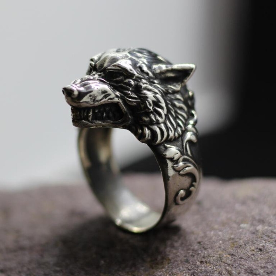 Bad Wolf Grin of the Beast Jewelry Ring. Angry Animal Man Ring. Angry ...