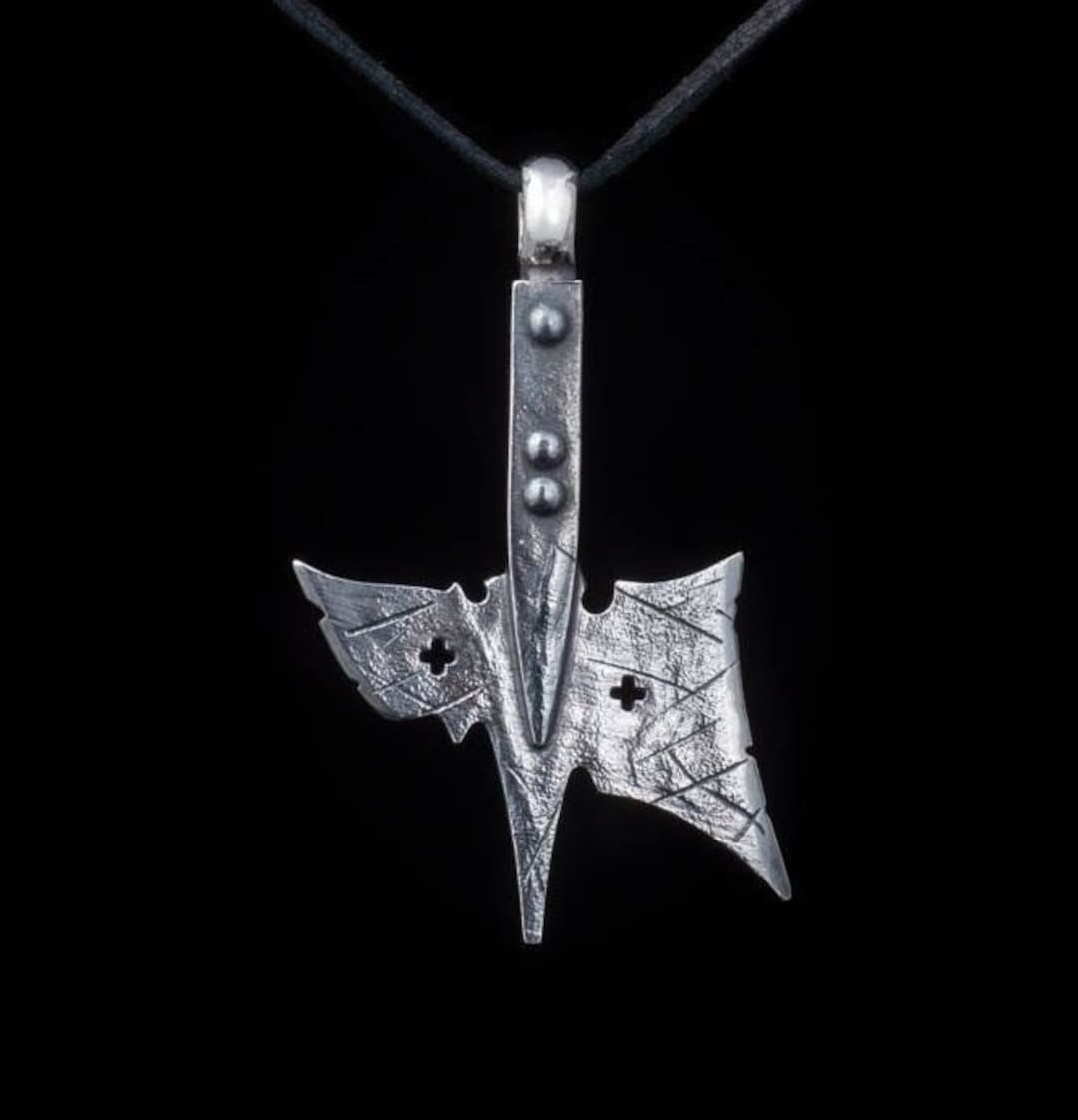 Halberd Poleax Medieval Ax Weapon Jewelry Pendant. Fantastic Detailed ...