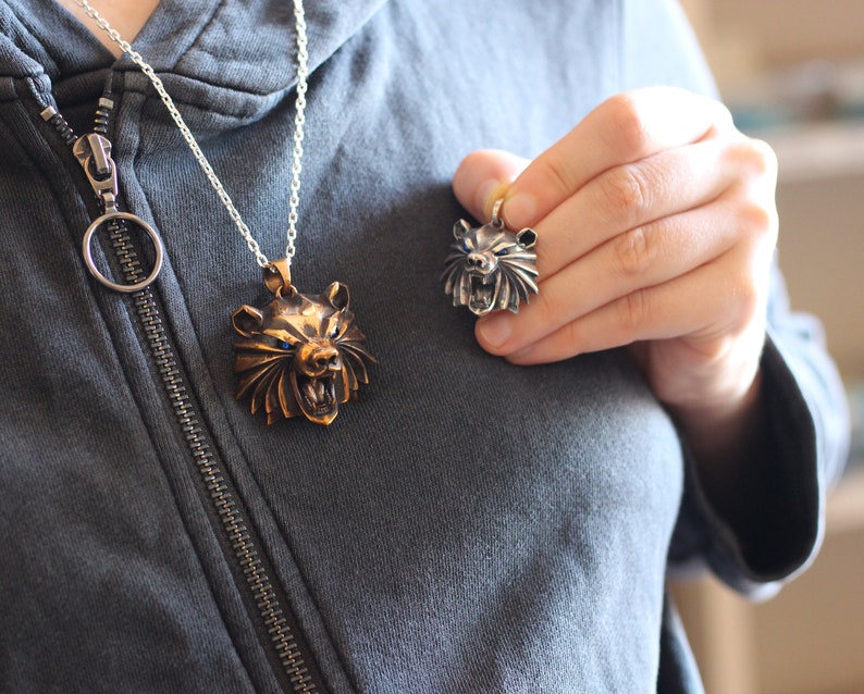 Bear Medallion School of Cosplay Jewelry Pendant. White Wolf Magic ...