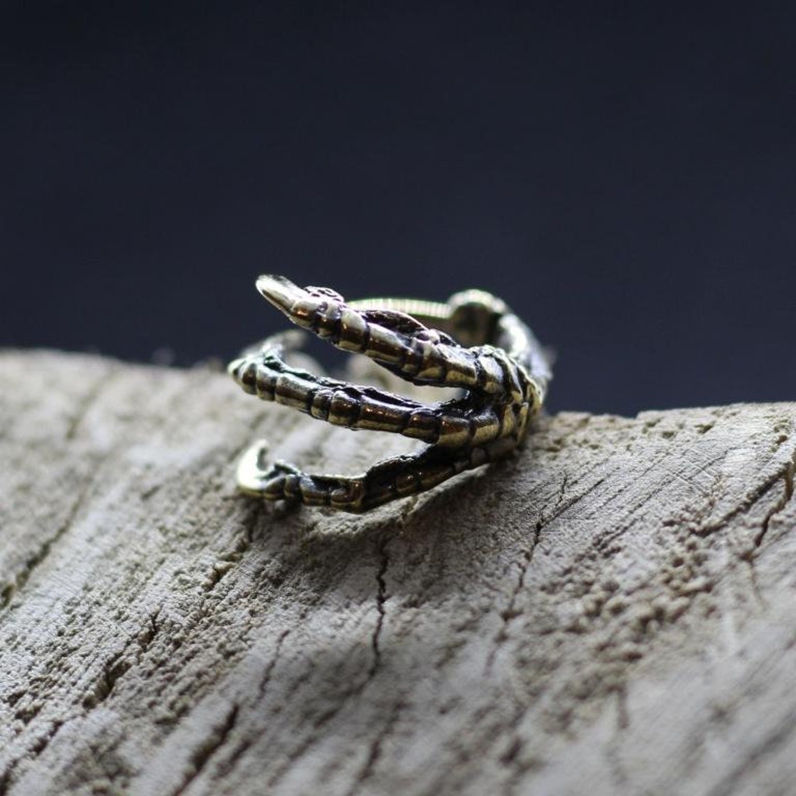 Medium "woman Size" Crow Claw Jewelry Ring. Raven Paw Magic Talisman ...