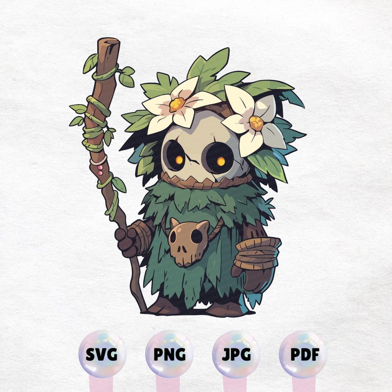 Kawaii Forest Creature Clipart – Cute Fantasy Digital Download (png ...
