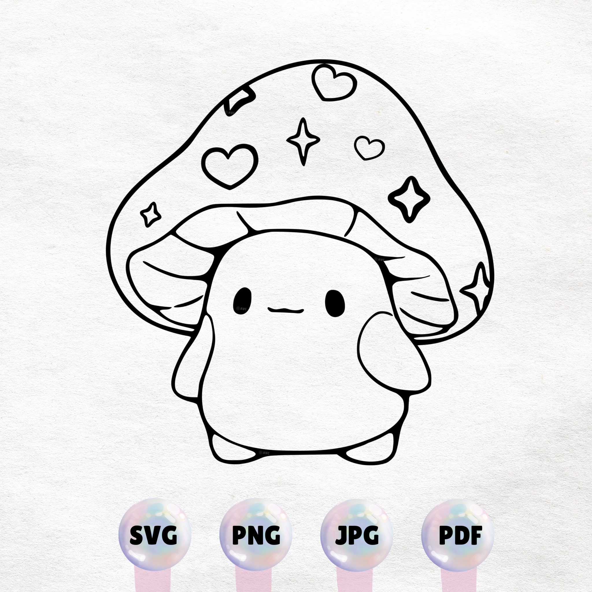 Mushroom Drawings Cute