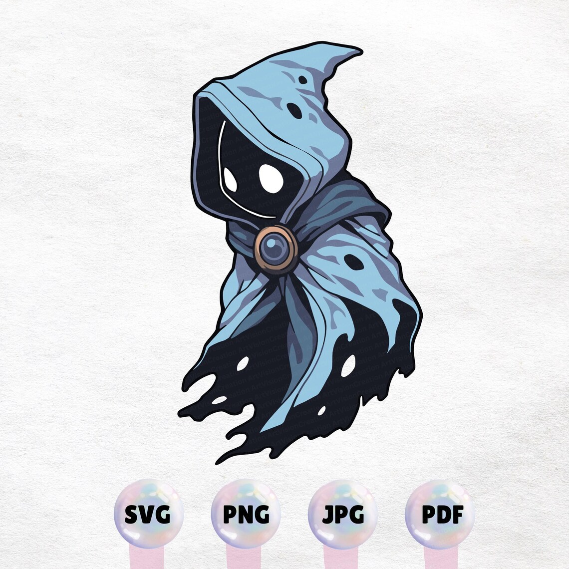 Kawaii Wraith Clipart - High Quality Instant Download PNG, SVG ...