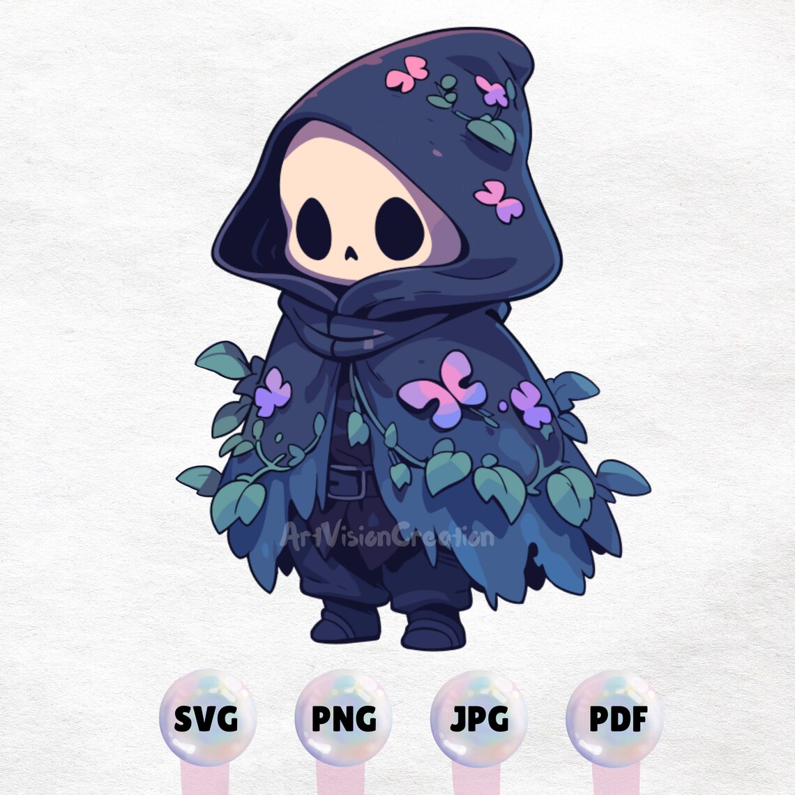 Kawaii Mysterious Forest Guardian Creature Clipart - High Quality ...