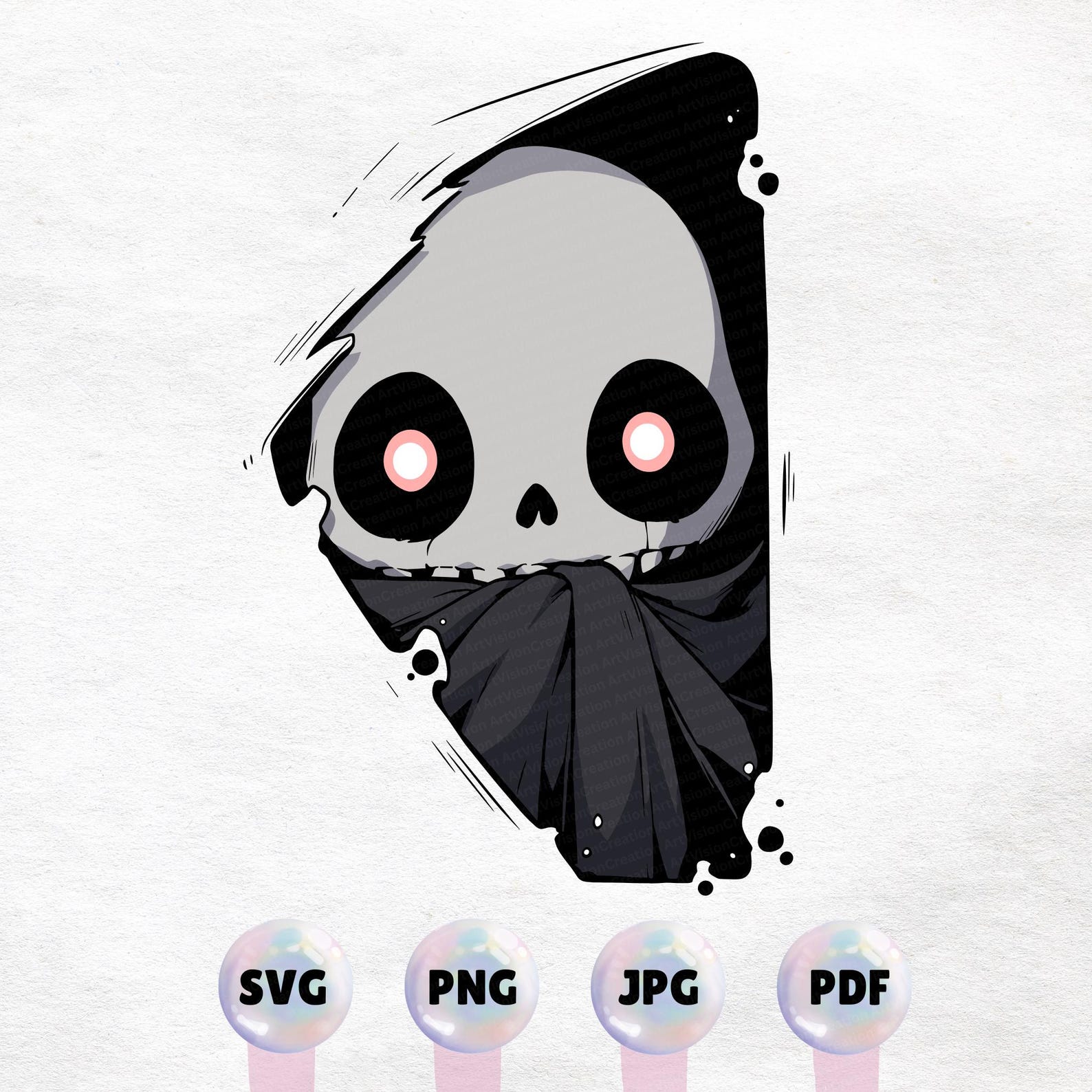 Creepy Cute Skeleton Art – Halloween & Gothic Illustration for DIY ...