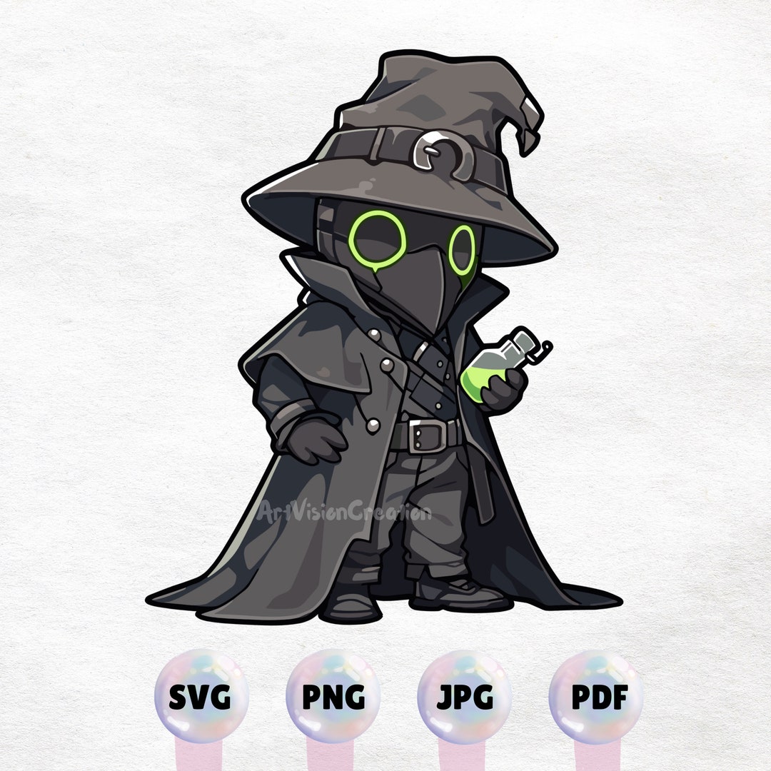 Kawaii Plague Doctor With Potion - Adorable Fantasy Character ...