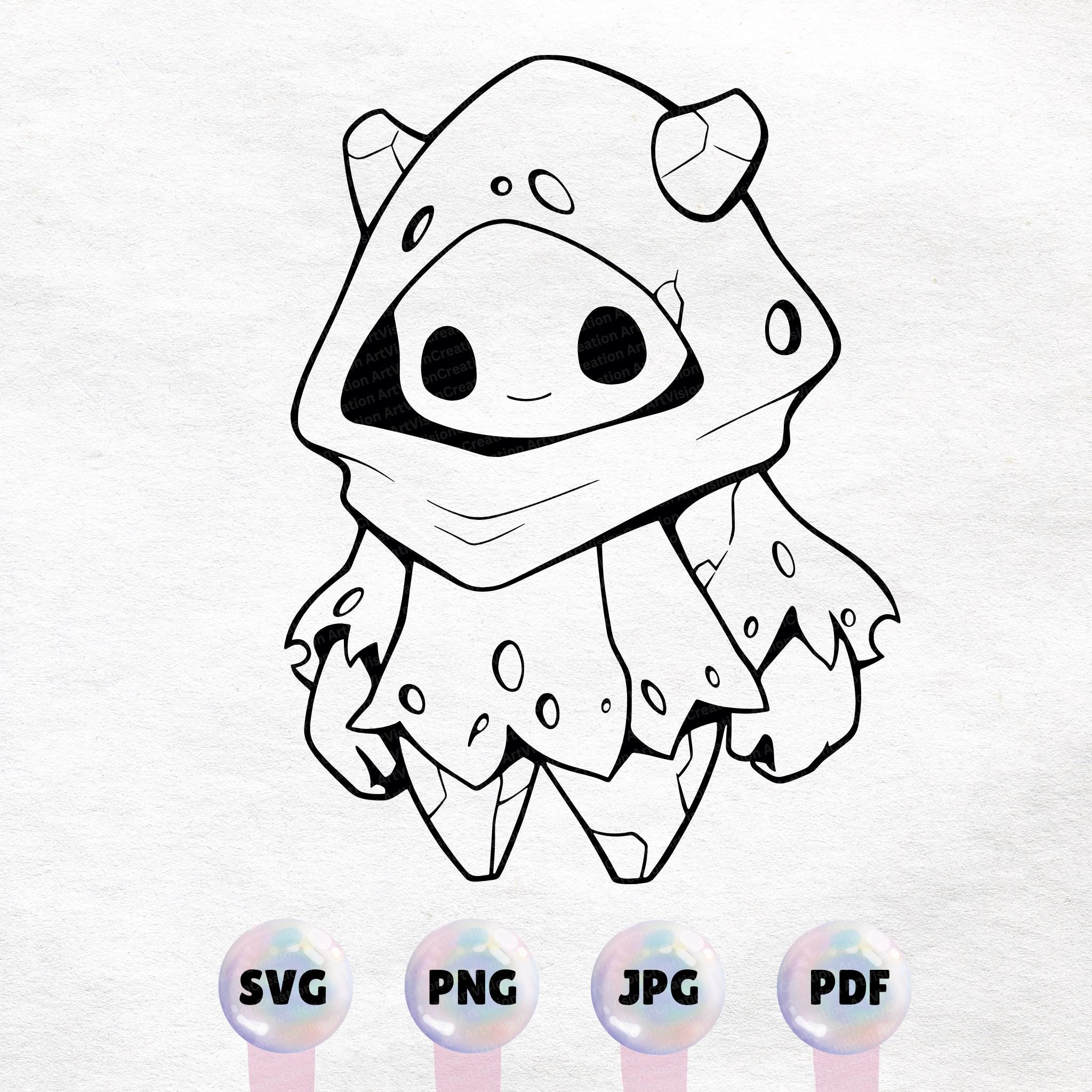 Cute Golem Creature Outline - Cute Clipart. High Quality Instant ...
