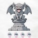 Scary Gargoyle Printable Sticker PNG, SVG, Cute Mythical Fantasy ...