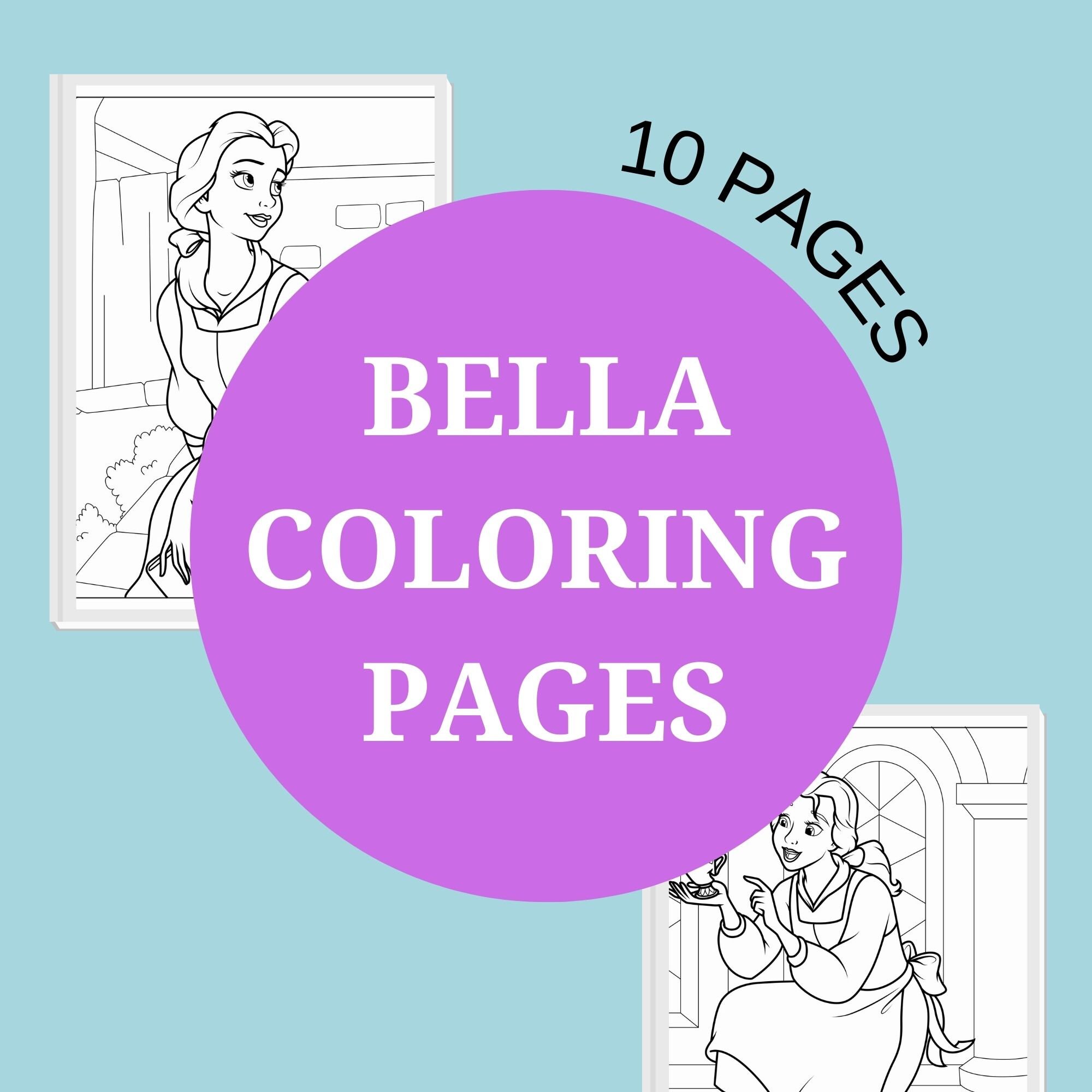 Belle Disney Coloring Pages Free Printable Belle Coloring Pages For