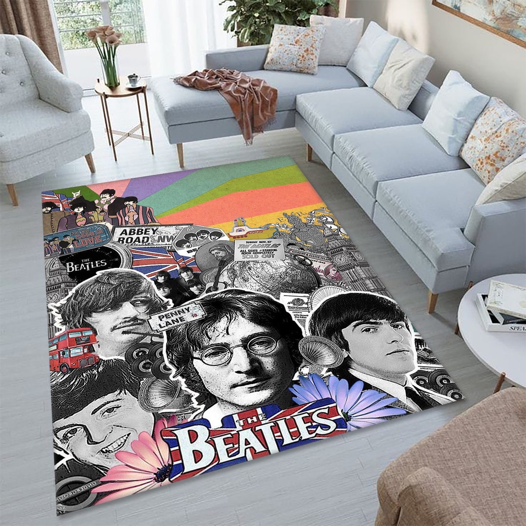 The Beatles Rug Music Rug Beatles Fan the Beatles Design - Etsy