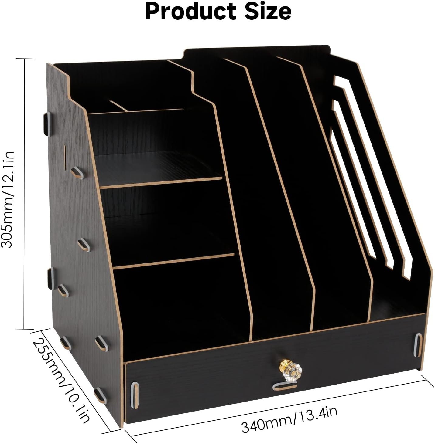 Office Wooden Stationery Desk Tidy Storage Organiser Holder Sorter for ...