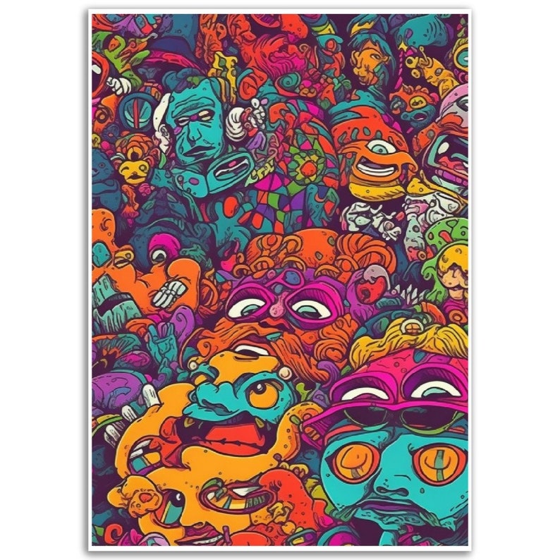 Space Rave Wall Print - Intergalactic Rave Scene Artwork ...