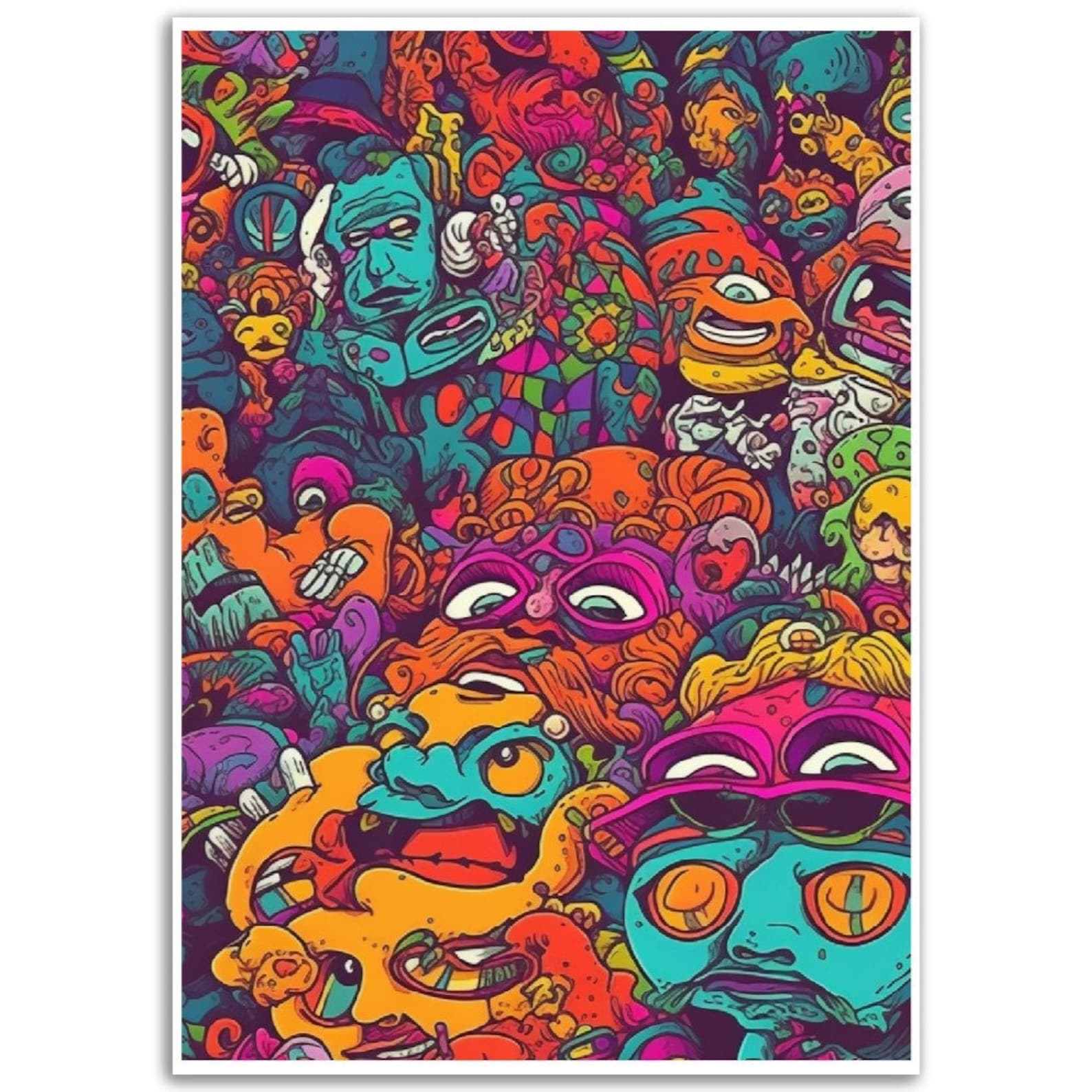 Space Rave Wall Print Intergalactic Rave Scene Artwork Tripscapeprints ...
