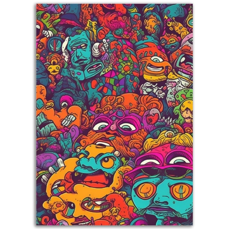 Space Rave Wall Print - Intergalactic Rave Scene Artwork ...