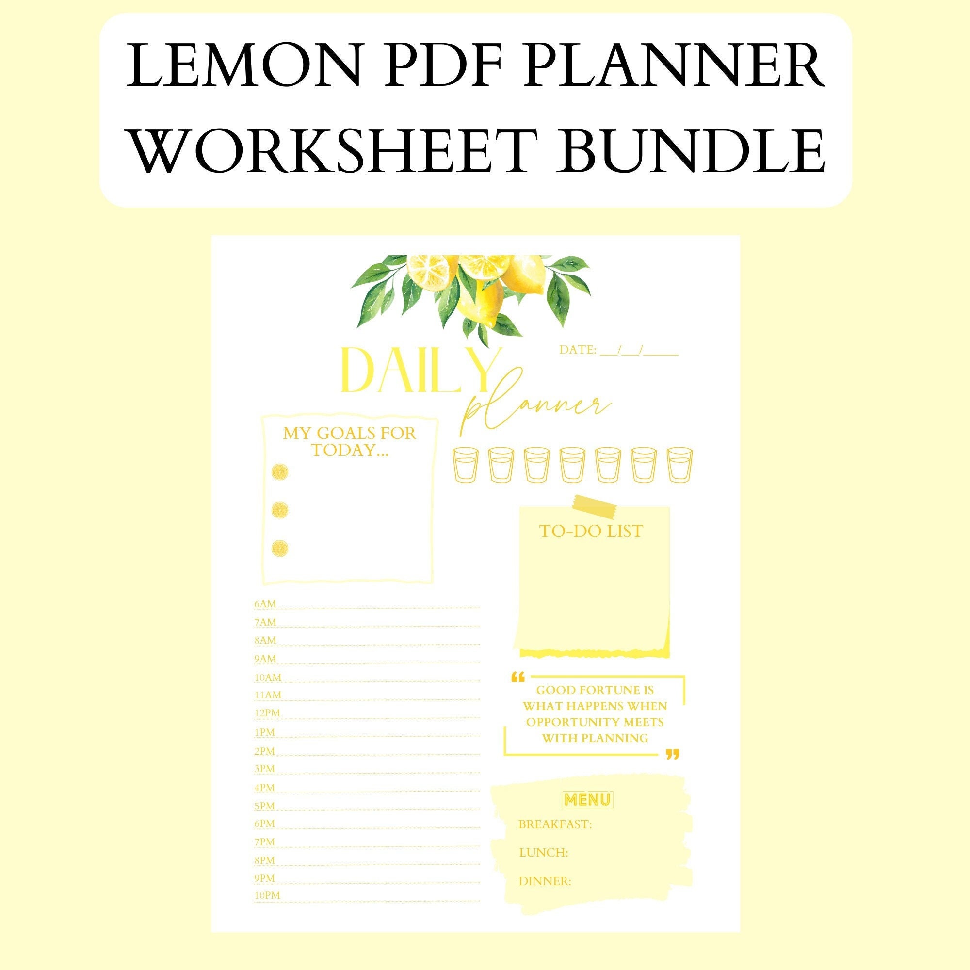 Personal Daily Planner Bundle | Printable, Digital PDF | 'squeeze the ...