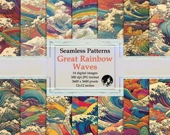 The Great Wave Patterns - Etsy