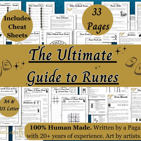 Runes Stones and Book - Etsy UK