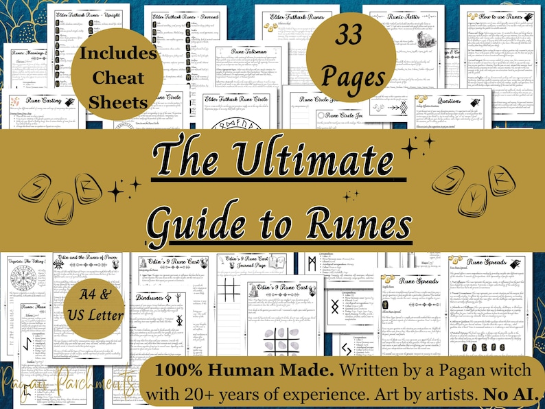 Runes Grimoire: Ultimate Guide to the Elder Futhark + Cheat Sheets ...