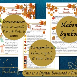 Mabon Grimoire Printable: Autumn Equinox, Pagan Book of Shadows (PDF ...