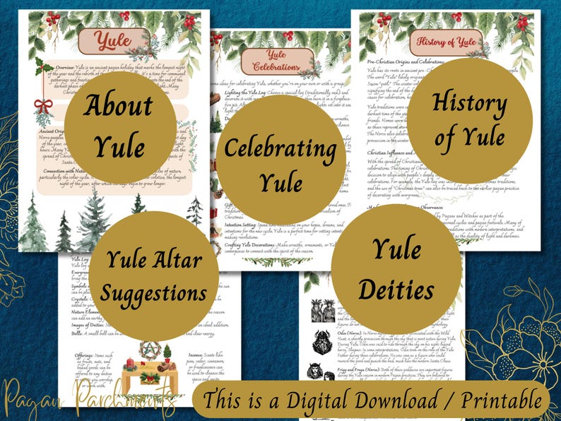 Yule Grimoire Printable: Winter Solstice Book of Shadows (PDF) - Etsy