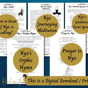 Nyx Grimoire: Greek Goddess of Night, Book of Shadows (printable PDF ...