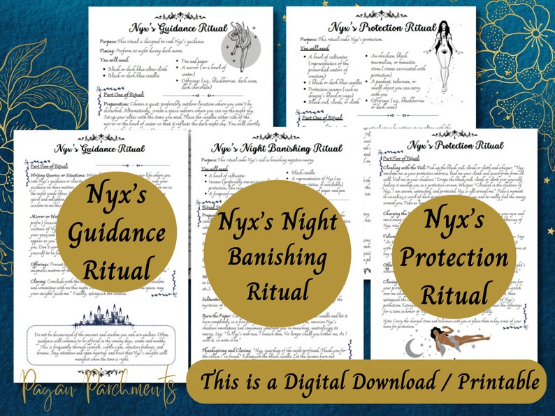 Nyx's Grimoire, Greek Goddess of Night, Book of Shadows (printable PDF ...