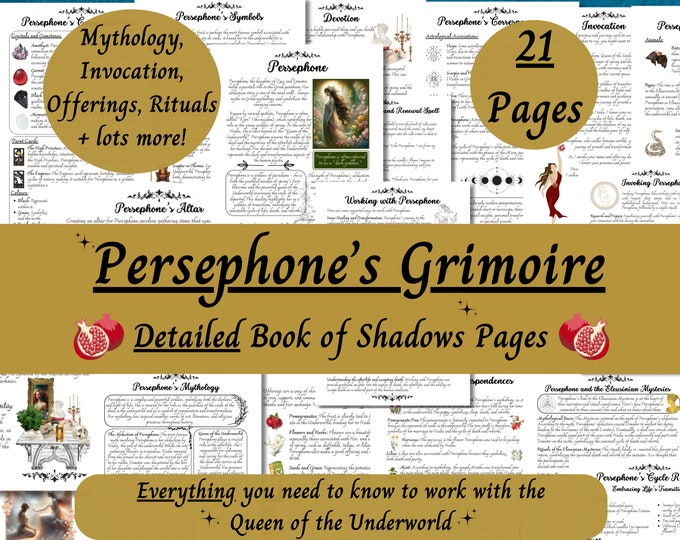 Persephone Oracle Deck Tarot Cards Goddess Oracle Witchy Gift Shadow ...