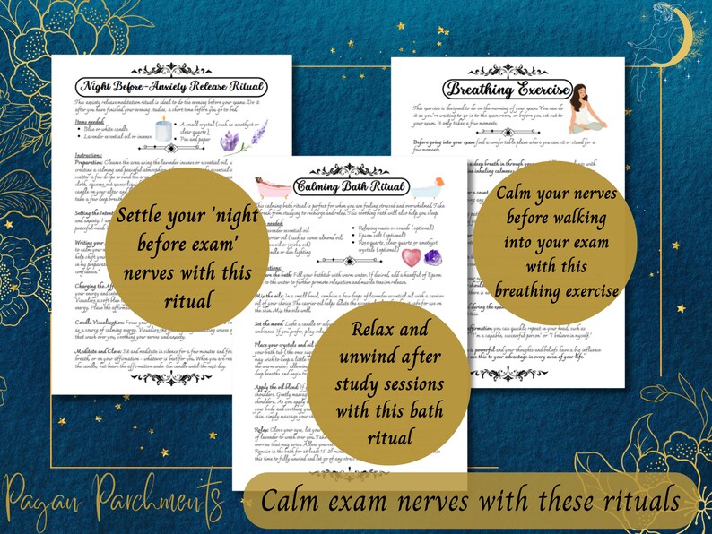 Exam Success Spells & Rituals, Printable Grimoire Pages, Release ...