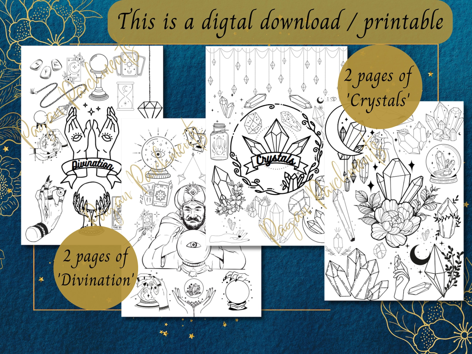 Printable Witchy Colouring Pages Witch Coloring PDF Simple - Etsy UK