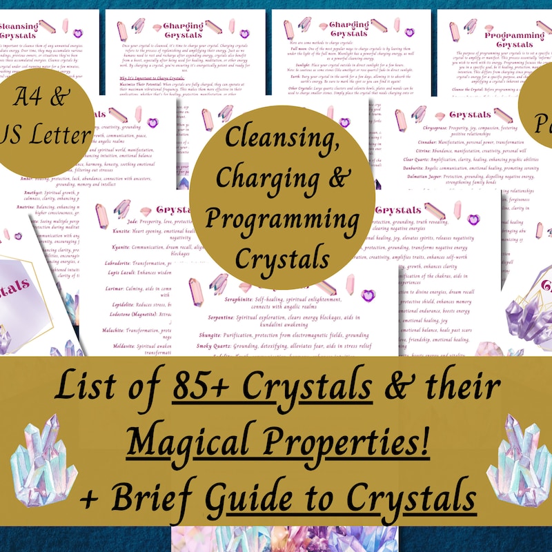 Printable Crystal Book - Etsy