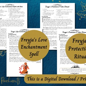 Freyja Grimoire Printable, Work With Norse Goddess Freya, Book of ...