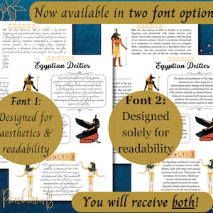 Egyptian Deities Grimoire Pages, Printable Guide to Ancient Egyptian Gods & Goddesses, Kemetic ...