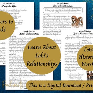 Loki Grimoire Printable, A Guide to Working With the Norse God of ...