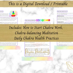 Beginner's Guide to Chakras: Chakra Cheat Sheets, Yoga Poses (PDF Download) - Etsy