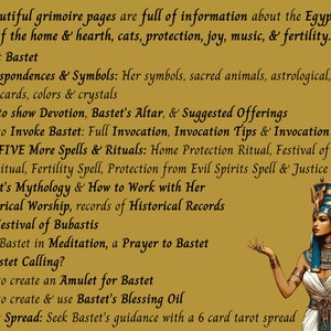 Bastet Grimoire: Work With Egyptian Goddess Bast, Book of Shadows (PDF ...