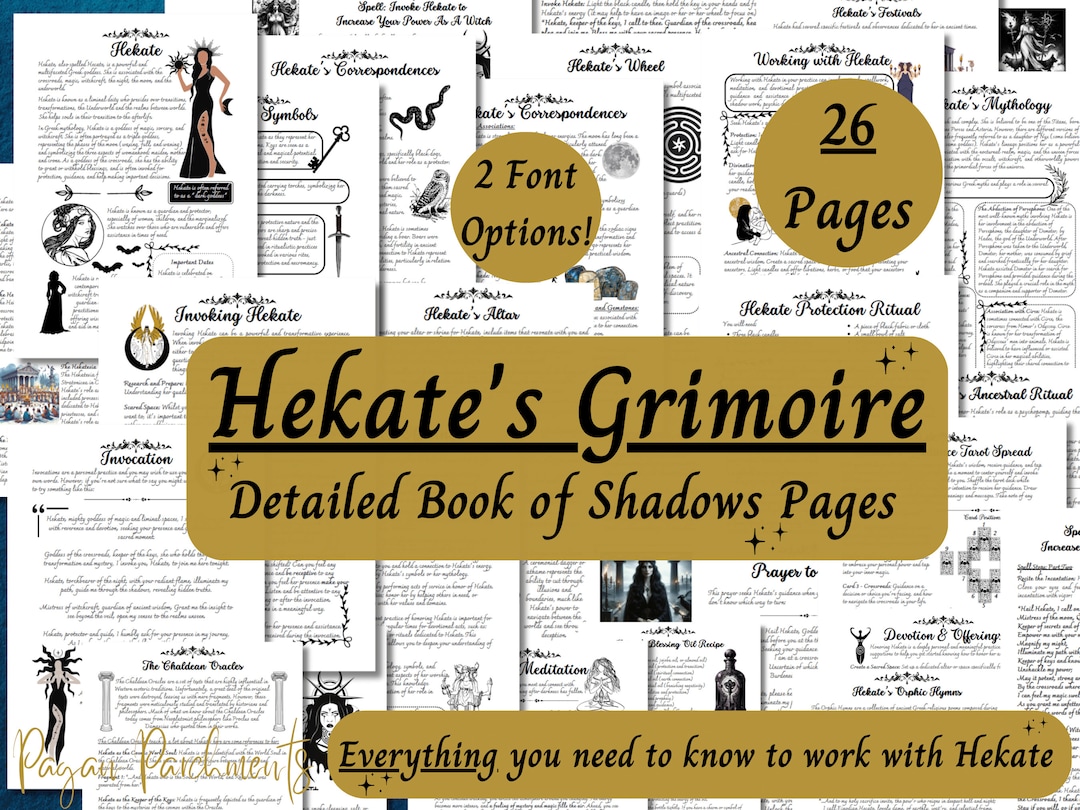 Hekate Grimoire Printable: Work With the Greek Goddess of Witches ...