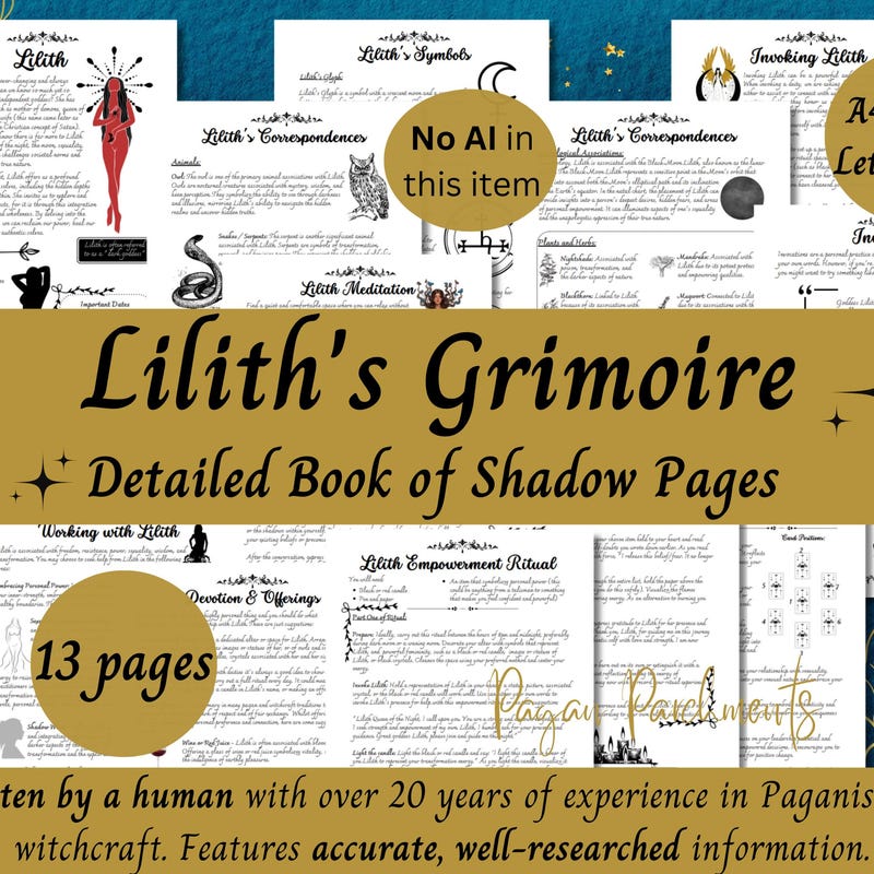 Grimoire of Lilith - Etsy