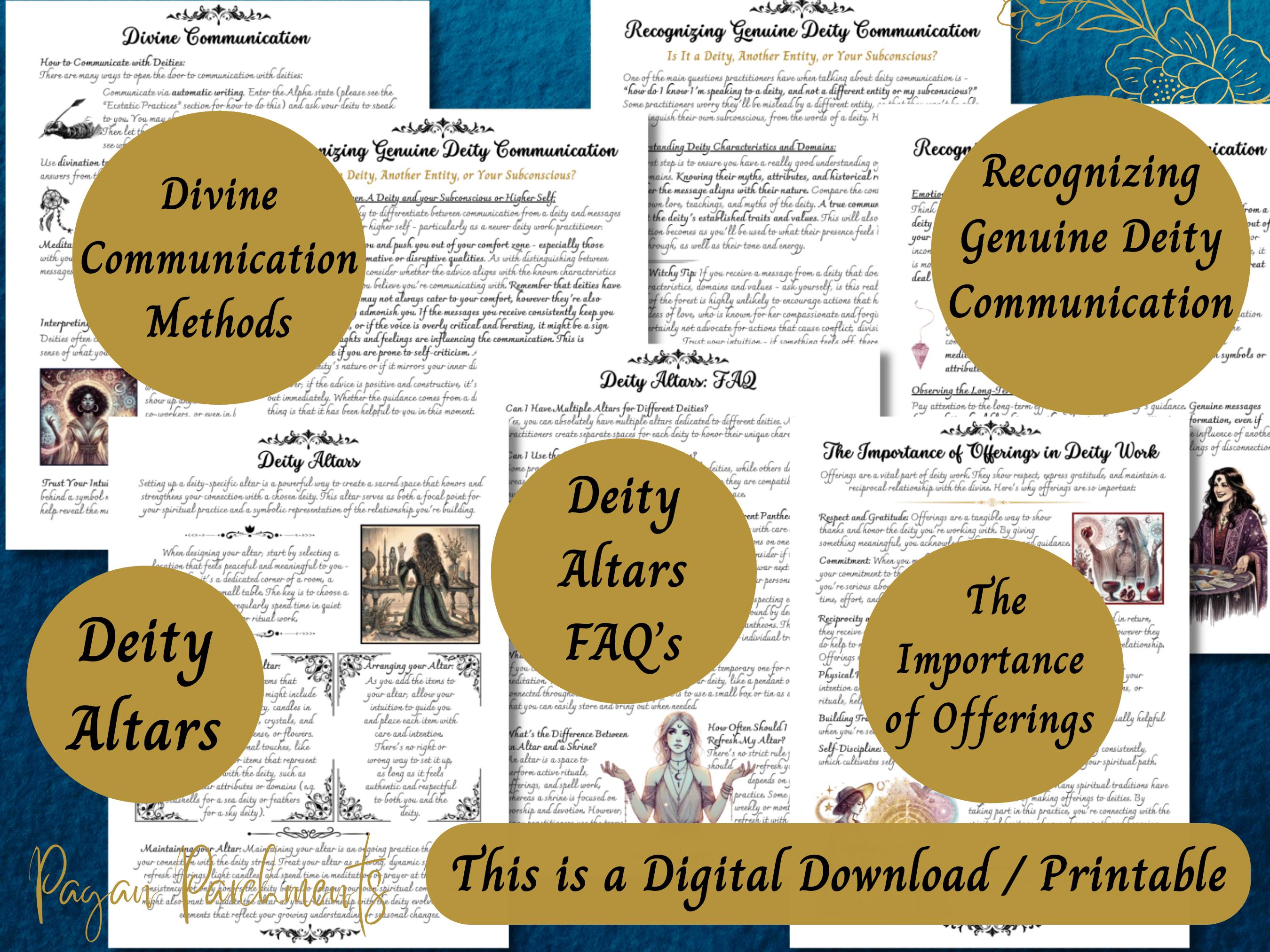 Deity Work Grimoire Pages + Journal, Pantheons Overview, Ecstatic ...