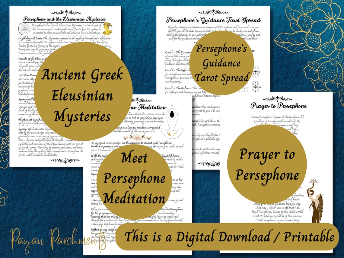 Persephone Grimoire: Book of Shadows Pages (pagan Deity Work PDF) - Etsy