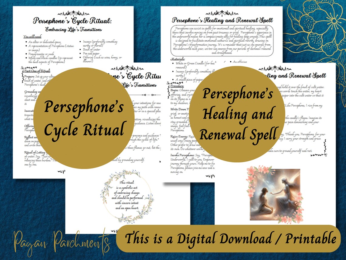 Persephone Grimoire: Book of Shadows Pages (pagan Deity Work PDF) - Etsy
