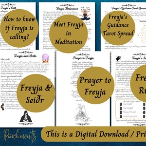 Freyja Grimoire Printable, Work With Norse Goddess Freya, Book of ...
