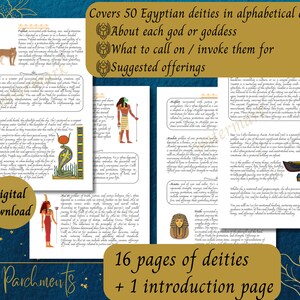Egyptian Deities Grimoire Pages: Kemetic Pagan Pantheon Overview (PDF ...