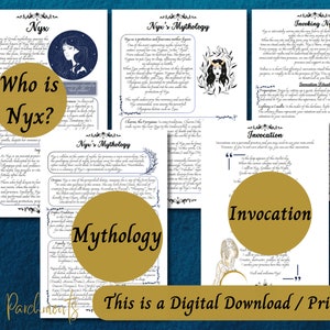 Nyx Grimoire: Greek Goddess of Night, Book of Shadows (printable PDF ...