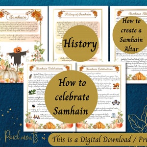 Samhain Grimoire: Pagan Sabbat Witch Book of Shadows Pages (PDF) Inc ...