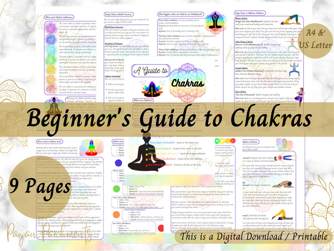 Beginners Guide to Chakras Chakra Cheat Sheets Printable - Etsy