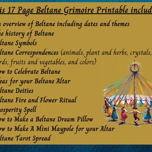 Beltane Grimoire Printable: Pagan Book of Shadows (PDF) - Etsy
