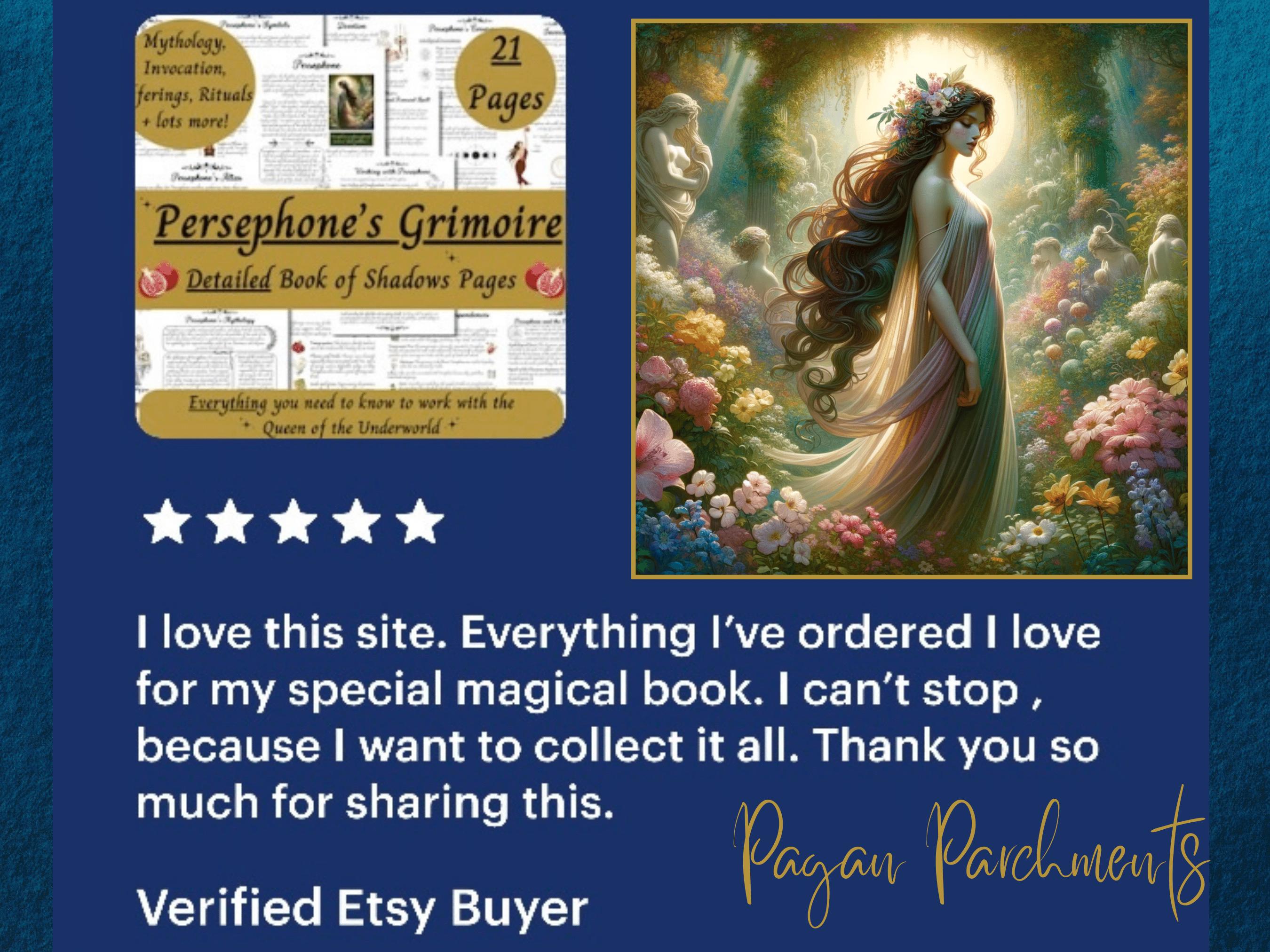 Persephone Grimoire: Book of Shadows Pages (pagan Deity Work PDF) - Etsy