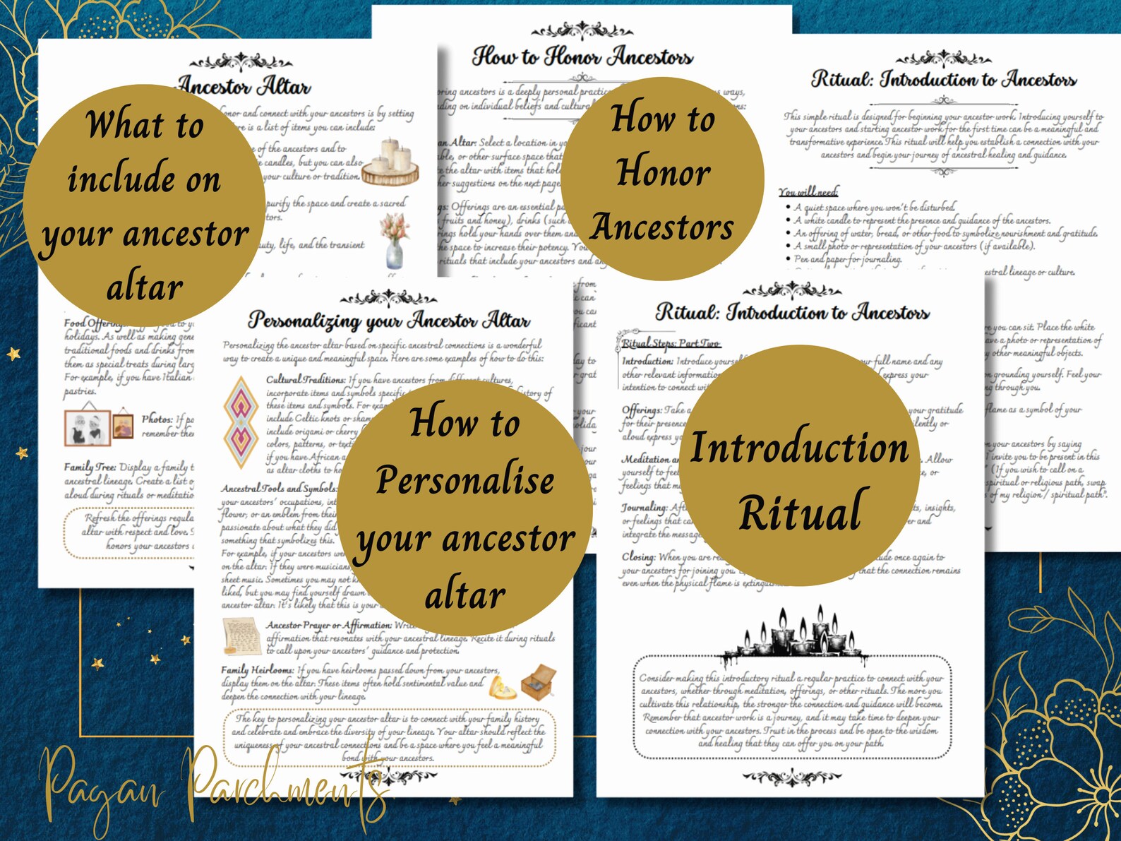 Ancestor Work Grimoire Pages for Pagans and Witches. Includes Samhain ...